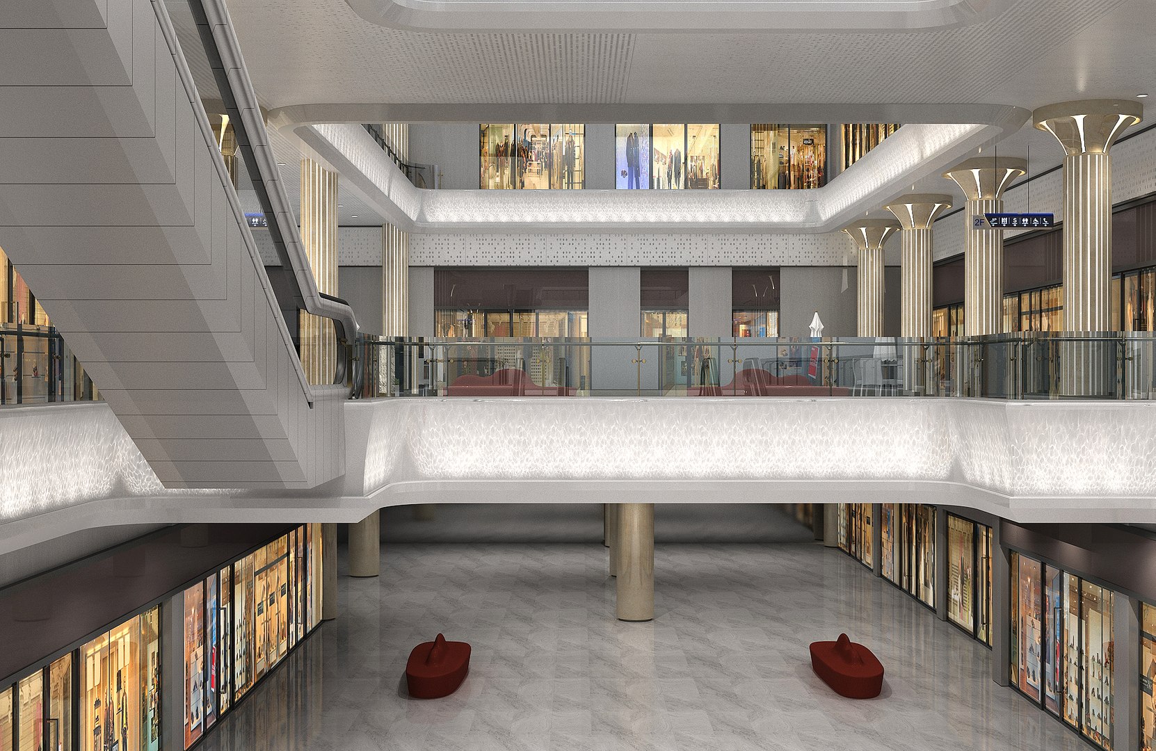 Shopping Mall Interior 01 3D Model - TurboSquid 2281174