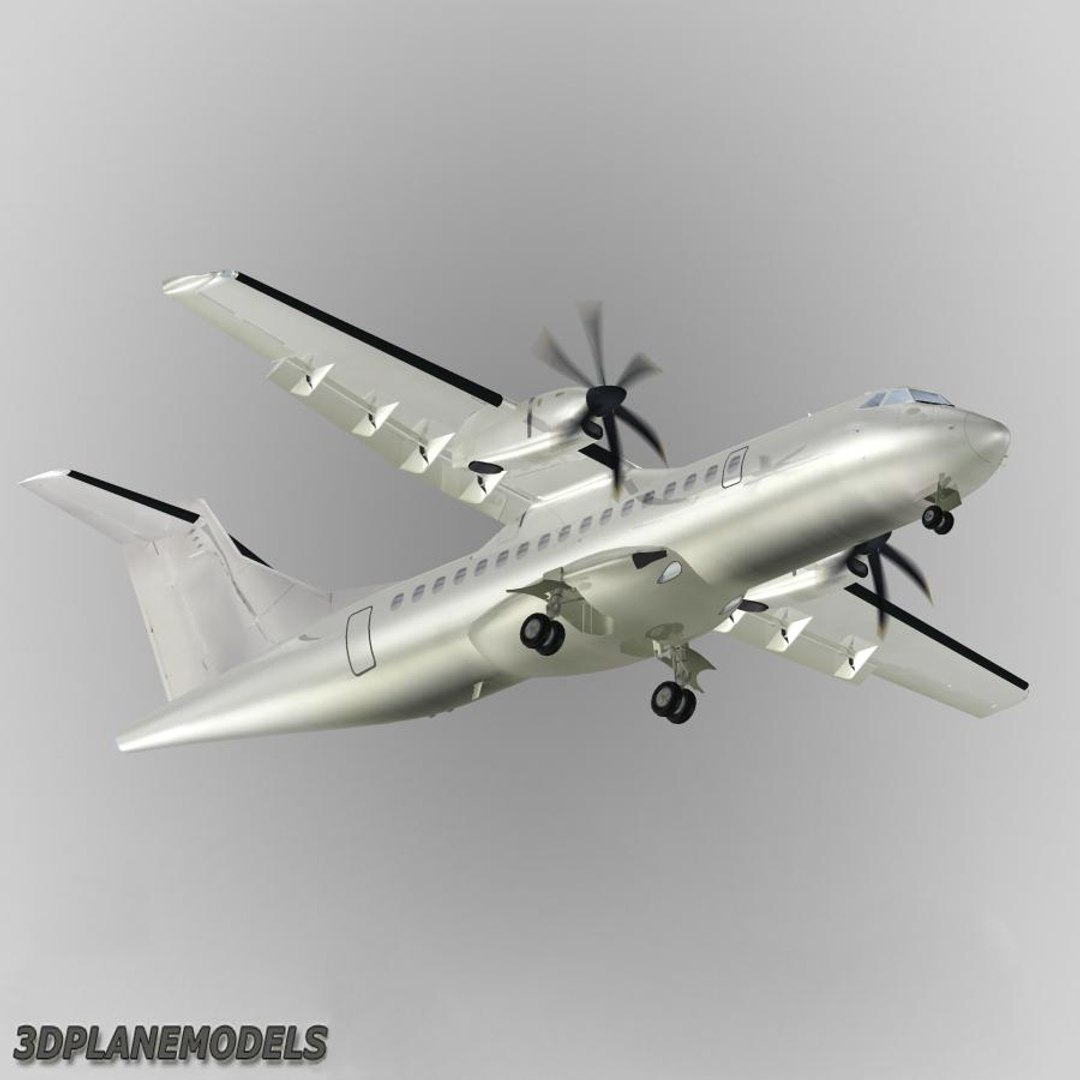 3d Atr 42-500 Generic White Model