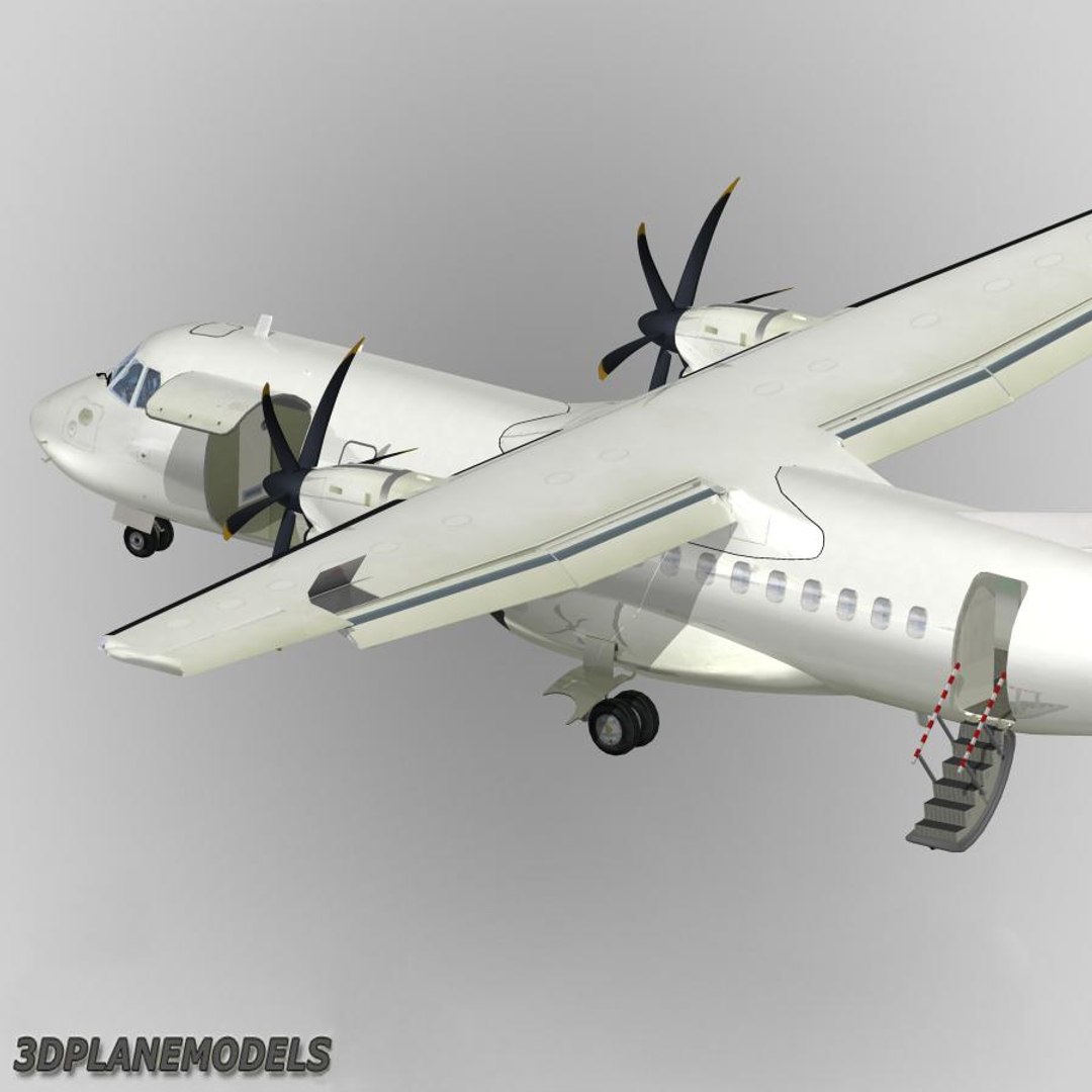 3d Atr 42-500 Generic White Model