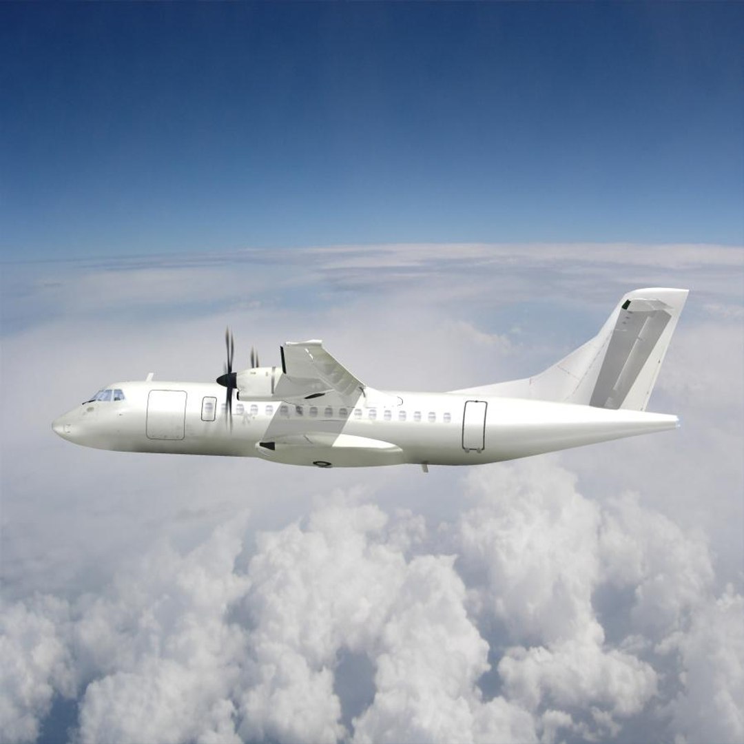 3d Atr 42-500 Generic White Model