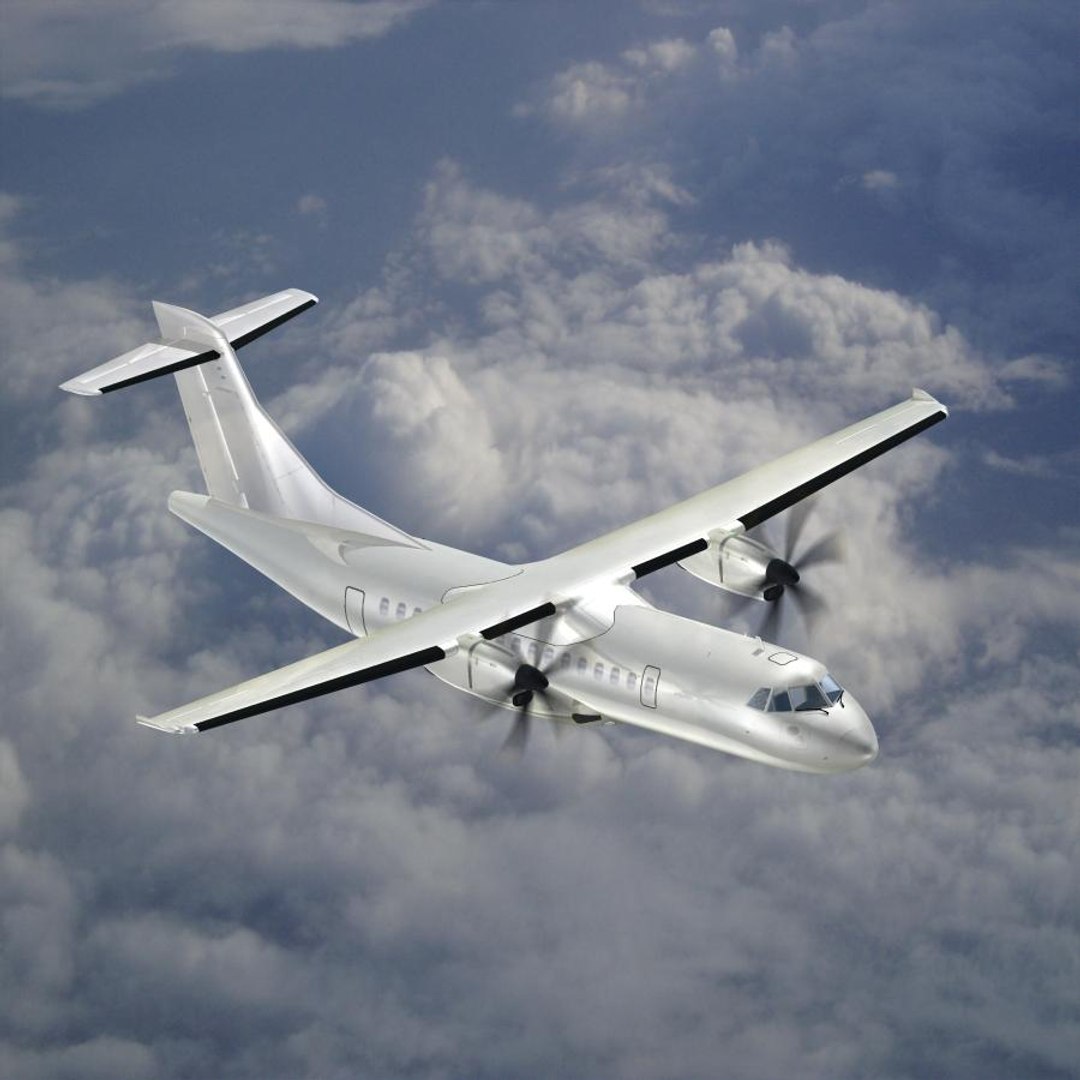 3d Atr 42-500 Generic White Model