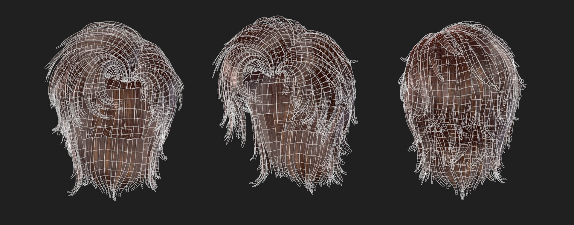 3D PBR Game Hair CG Hair Short Hair Male Hair Hipster Male Hair 03 ...