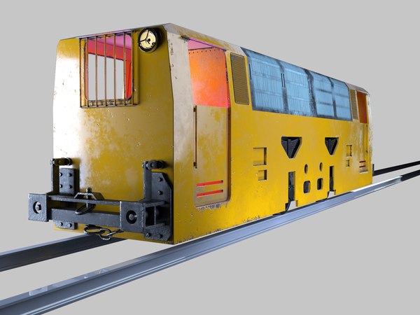 modelo 3d locomotora minera tren - TurboSquid 974448