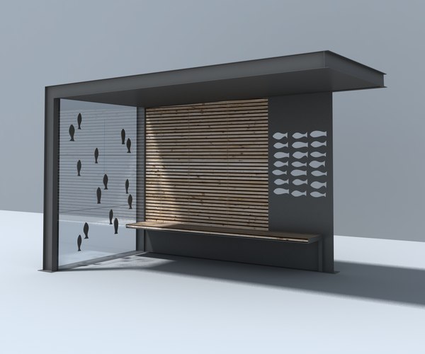 3d unique bus stop