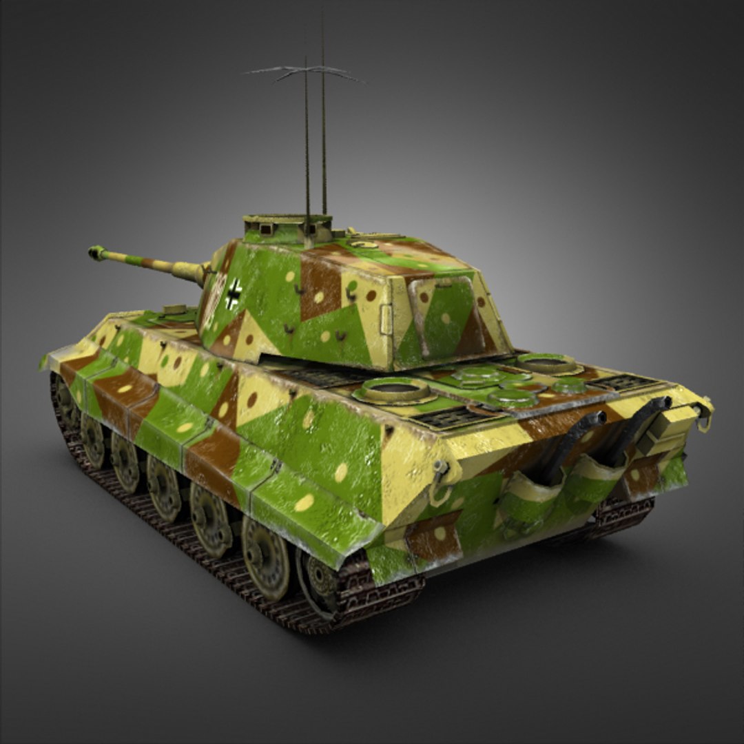 King Tiger Tank 3d Obj