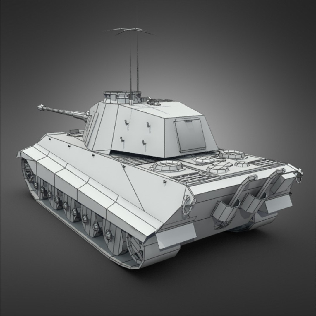 King Tiger Tank 3d Obj