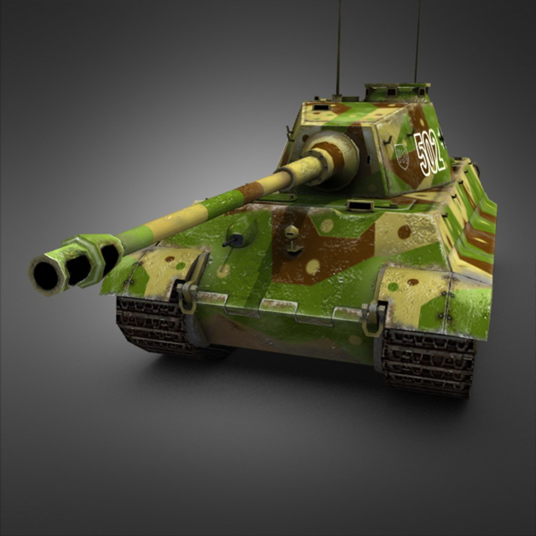 King Tiger Tank 3d Obj
