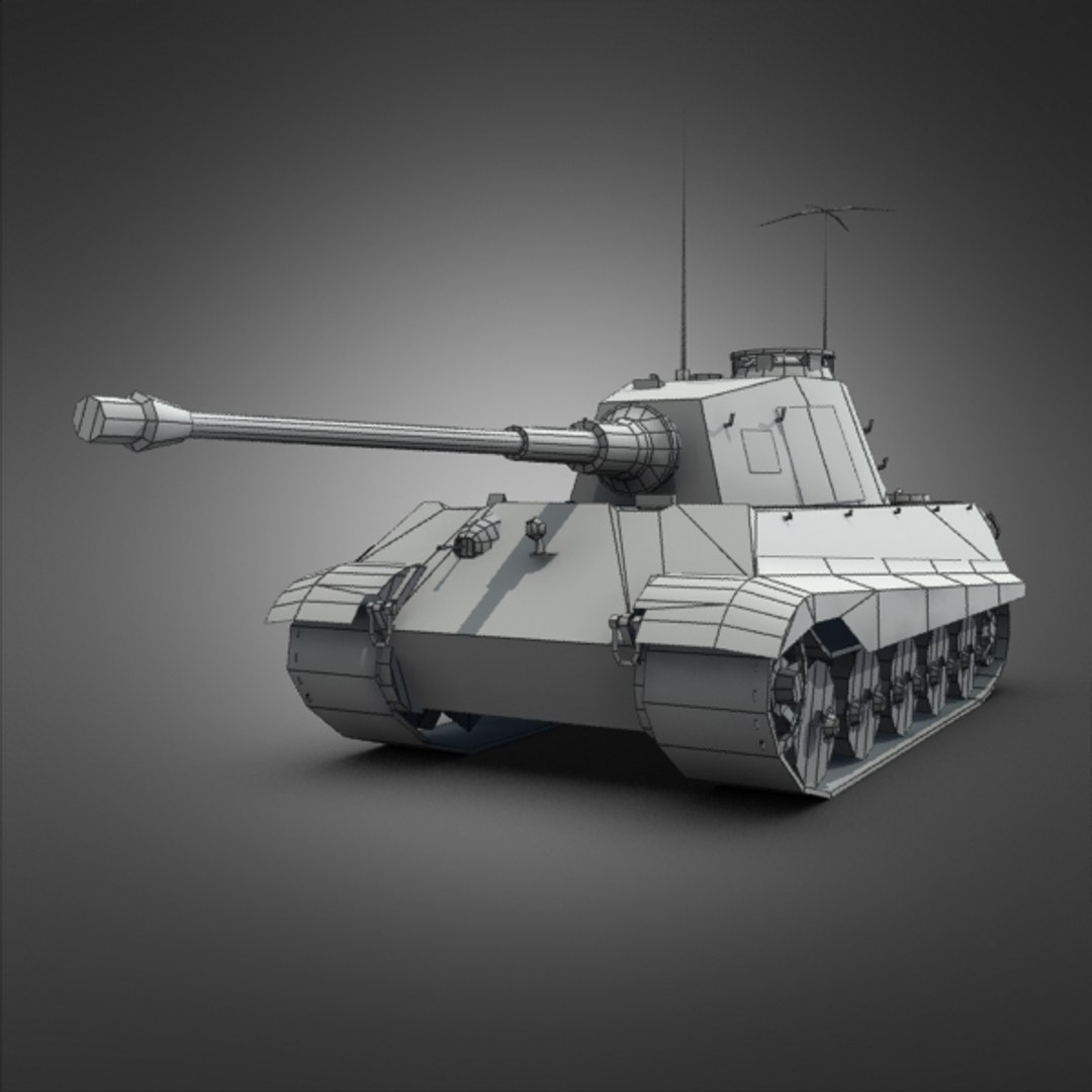 King Tiger Tank 3d Obj