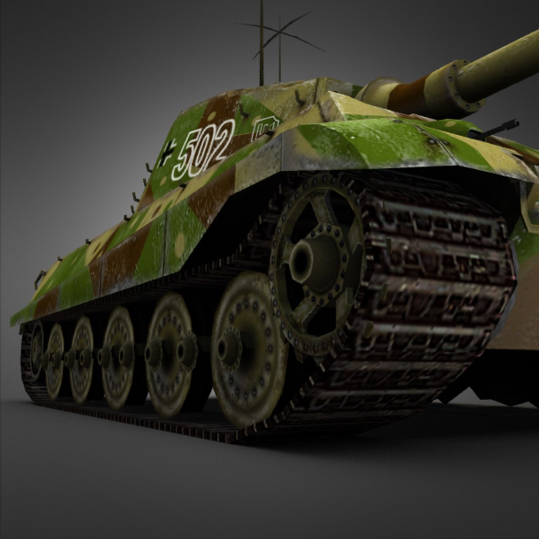 King Tiger Tank 3d Obj