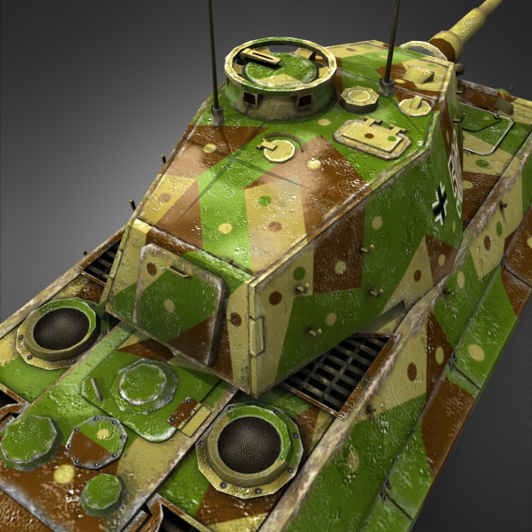 King Tiger Tank 3d Obj