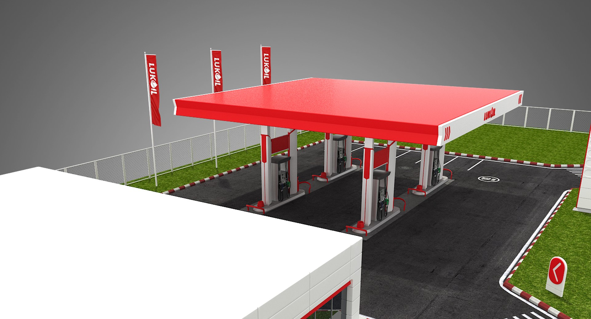 3d Model Gas Station