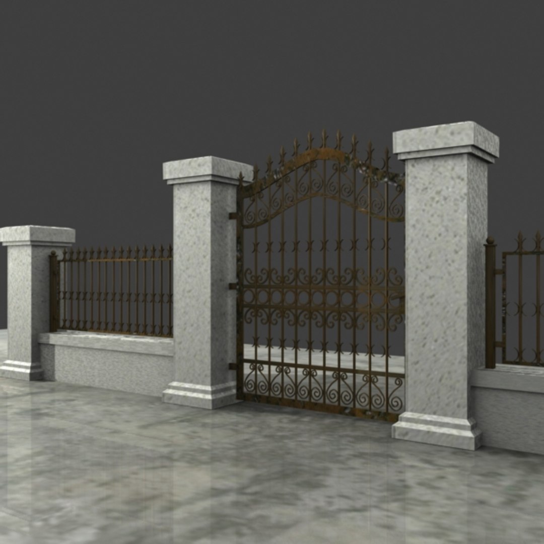 3d Wrought Iron Gate Model