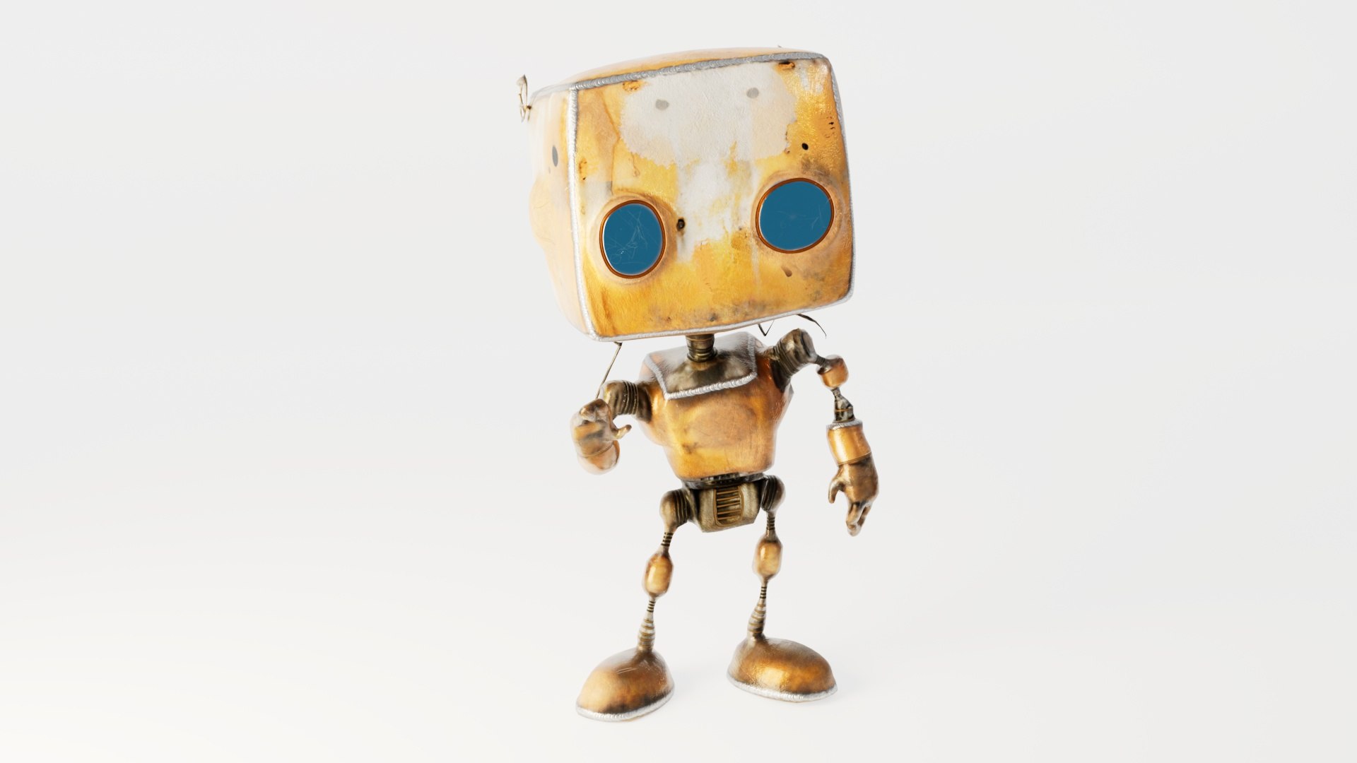 Rusty Bot Rigged Animated 3D Model - TurboSquid 2356120