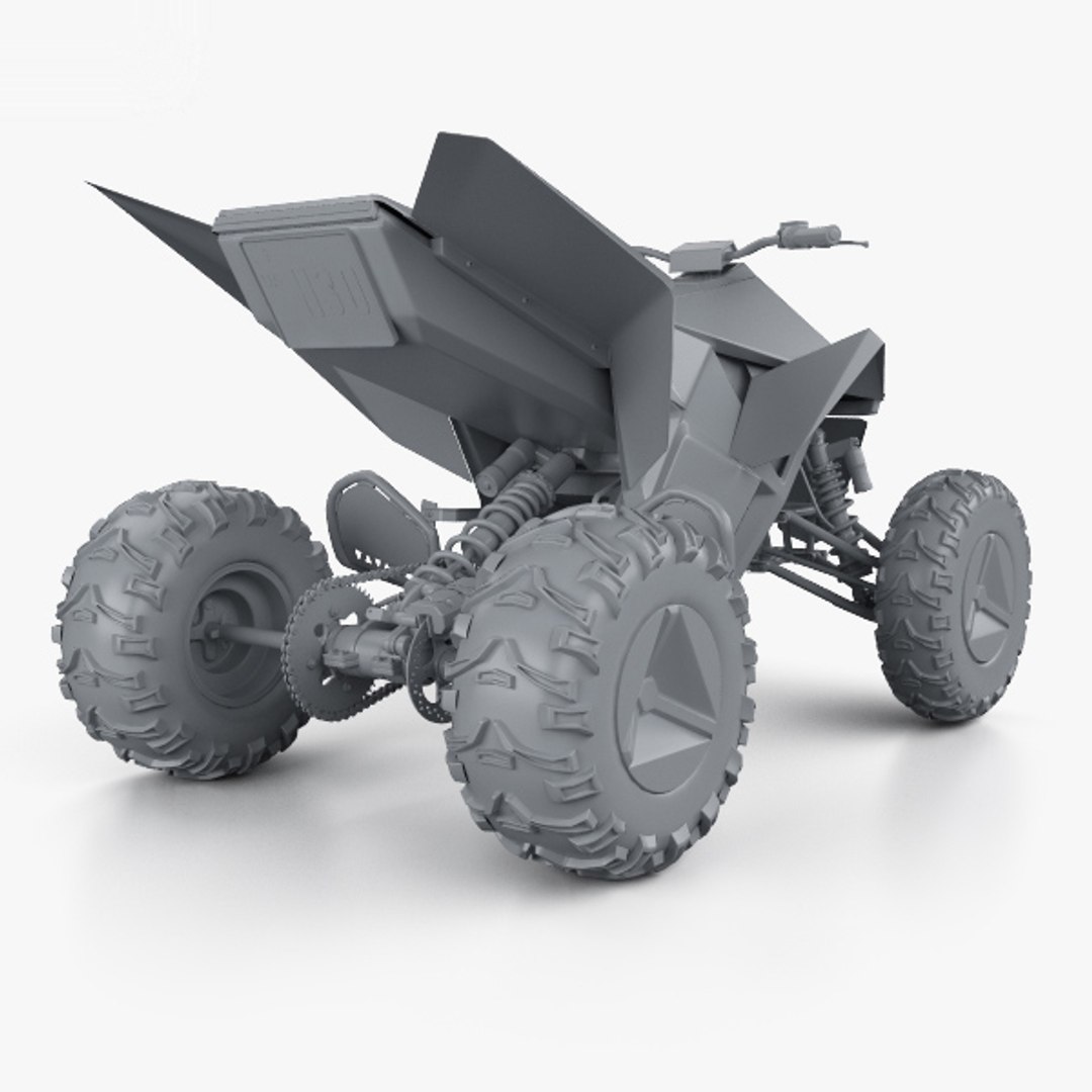 Tesla Cyberquad Atv Black 3D Model