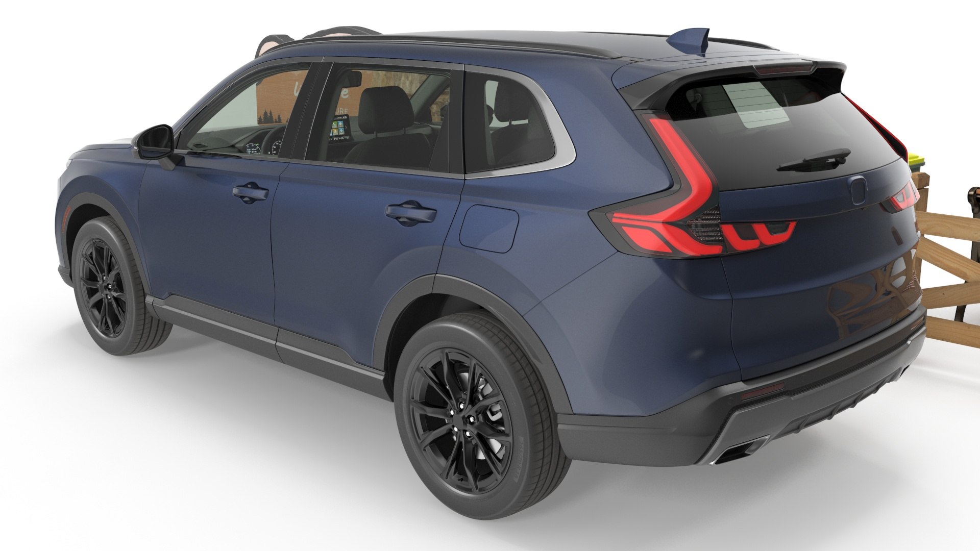 3D SUV Along With Welcome Sign - TurboSquid 2292868