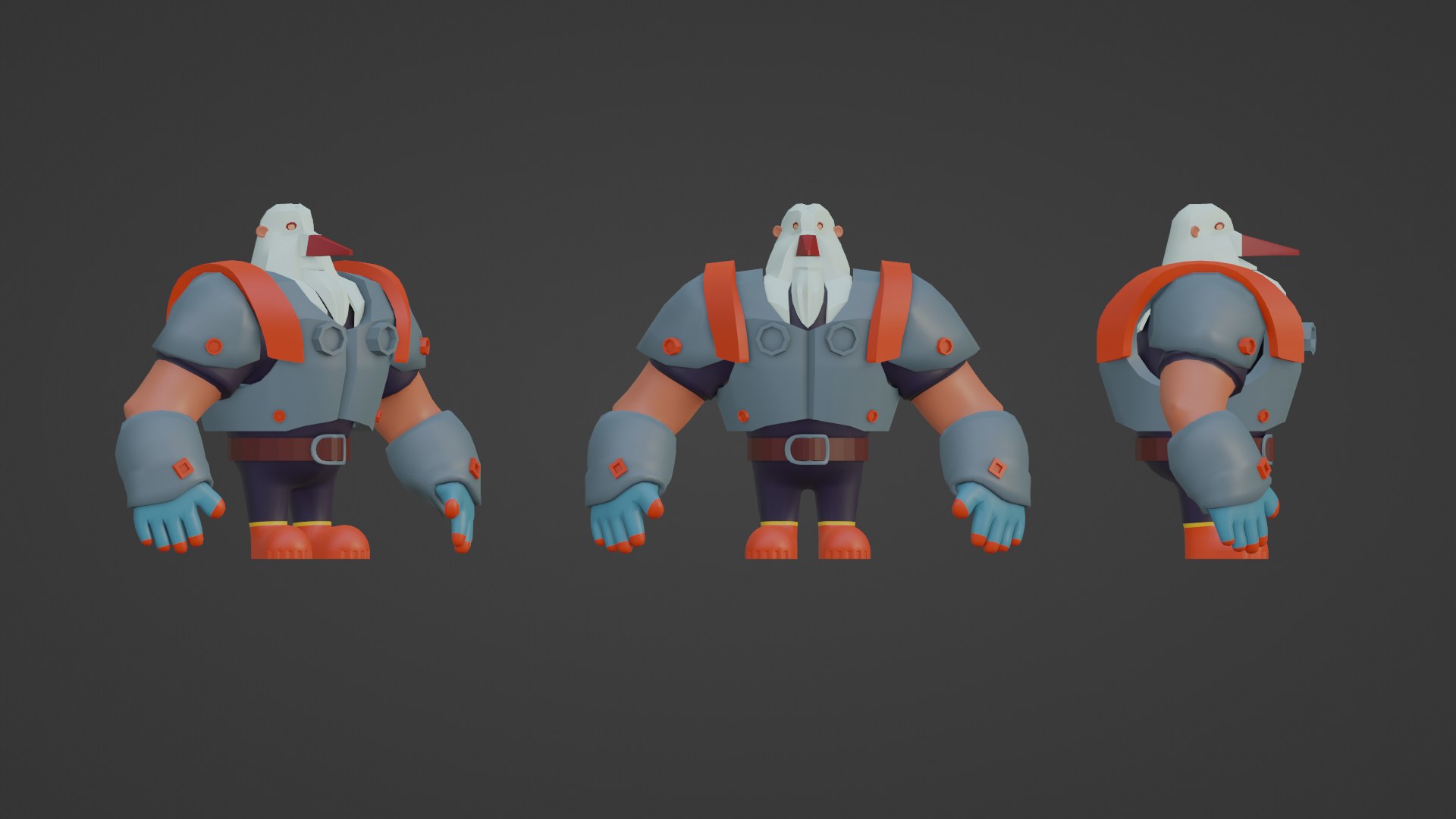 modèle 3D de Stylized High Poly Warrior - TurboSquid 2084575