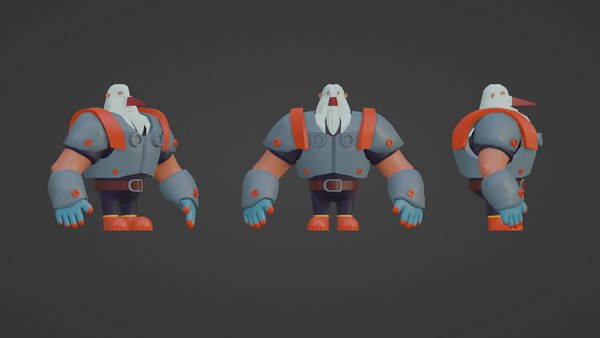 modelo 3d Stylized High Poly Warrior - TurboSquid 2084575