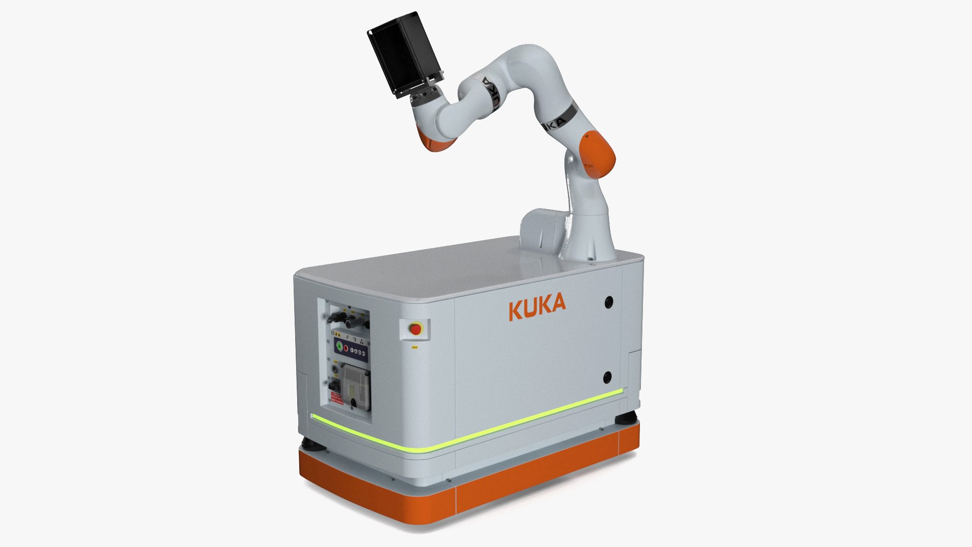 Mobile Robot KUKA KMR Iiwa With Special Box Rigged For Cinema 4D 3D Model - TurboSquid 2297317