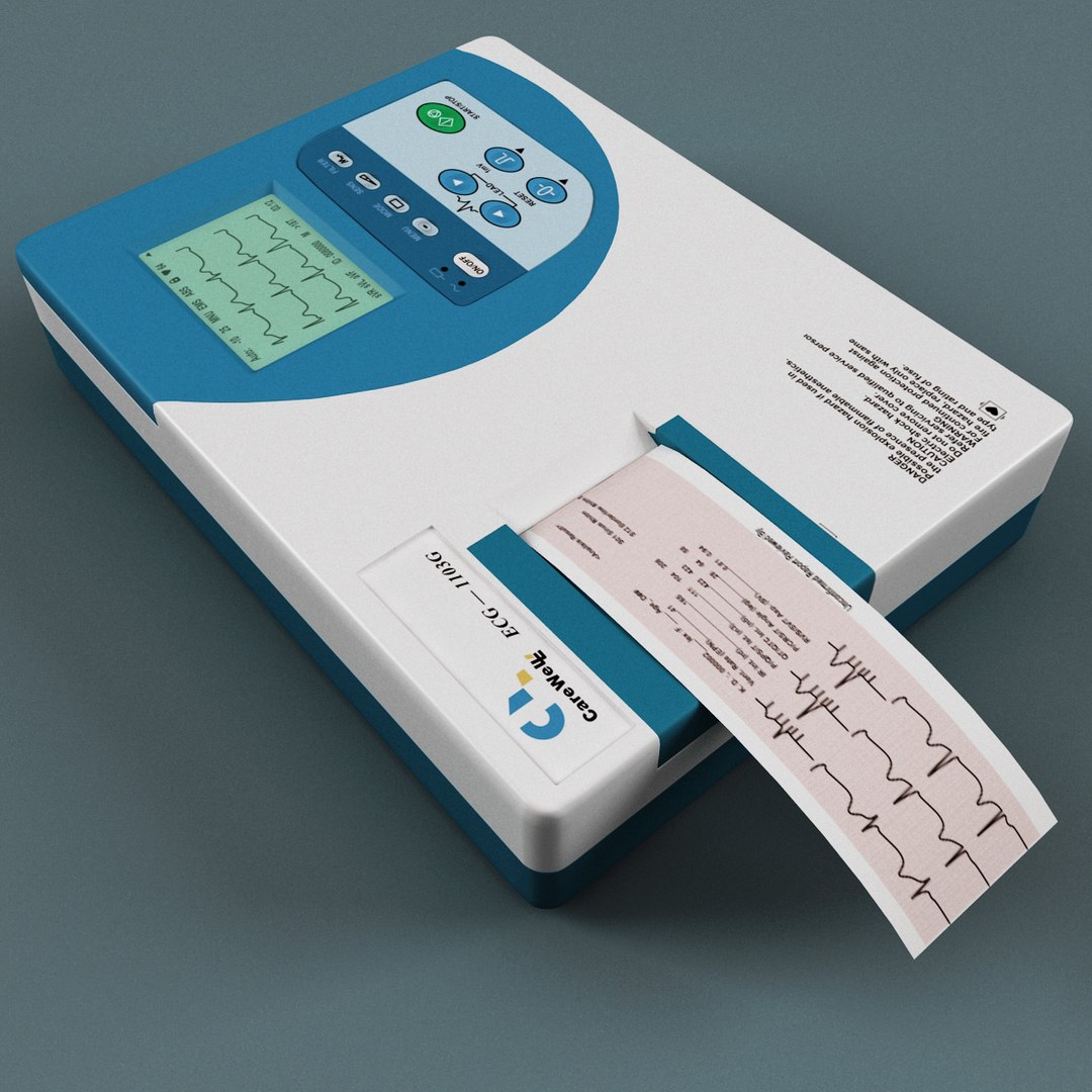 3d Model Ecg Machine Electrocardiograph Carewell