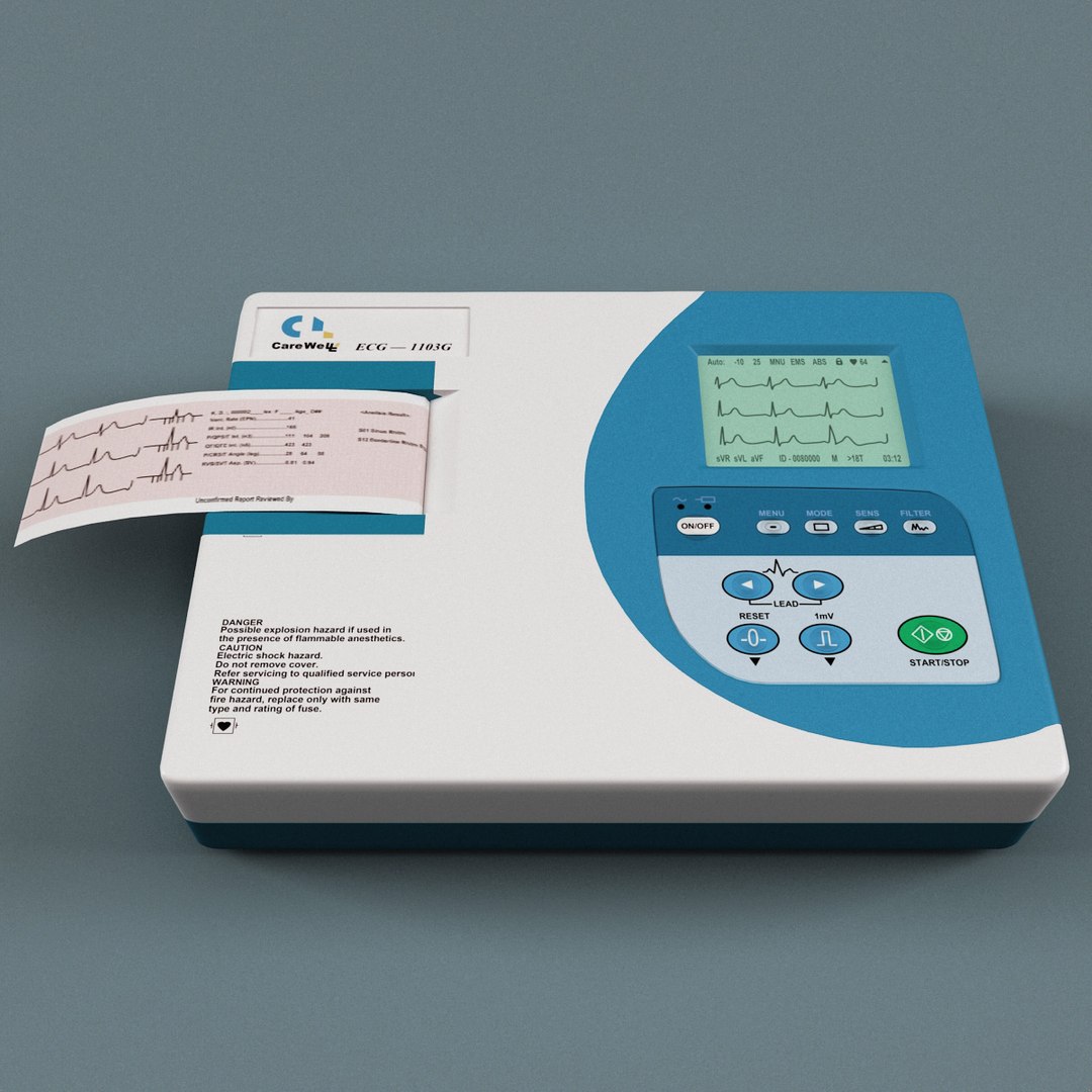 3d Model Ecg Machine Electrocardiograph Carewell