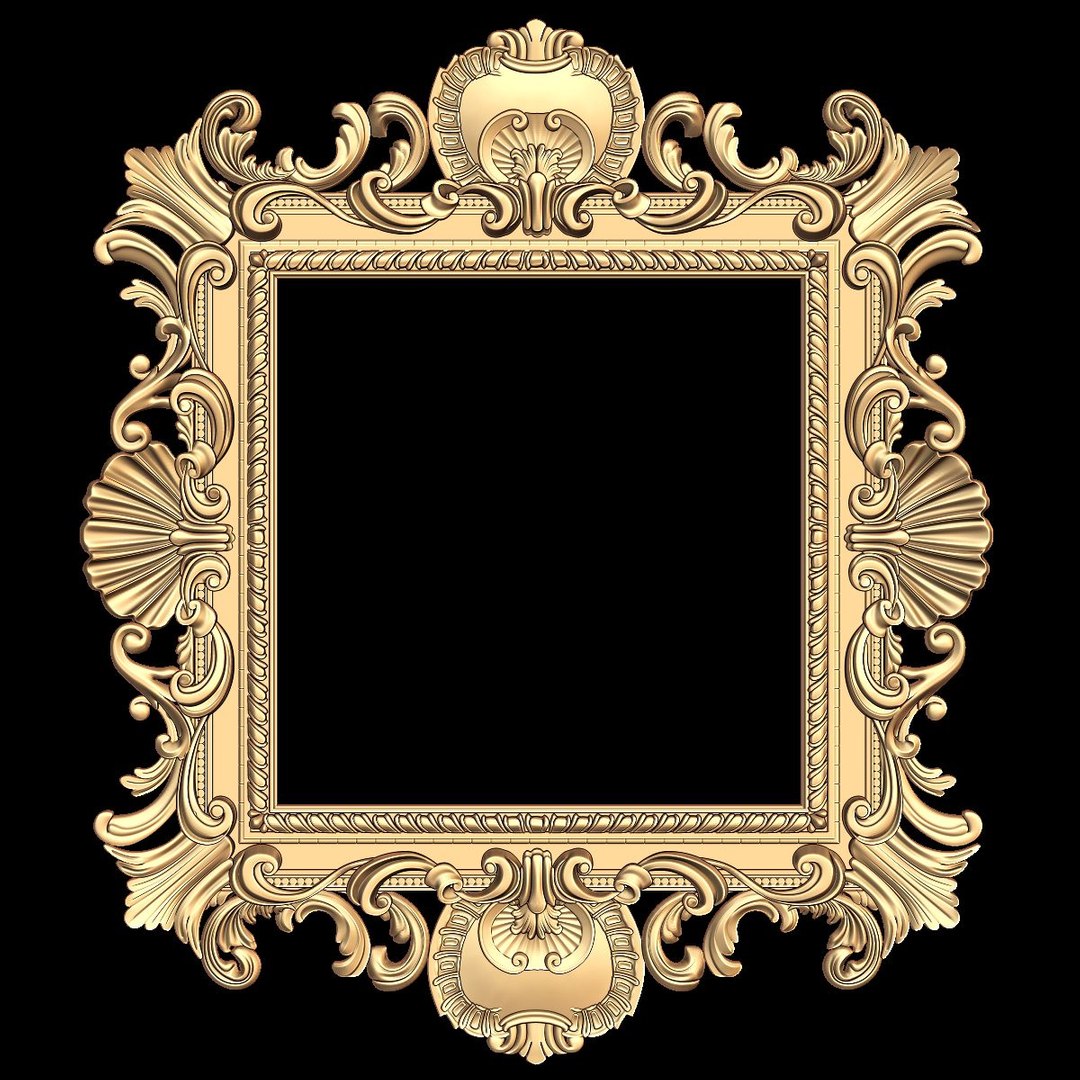 3d Model Mirror Frame Stl Cnc