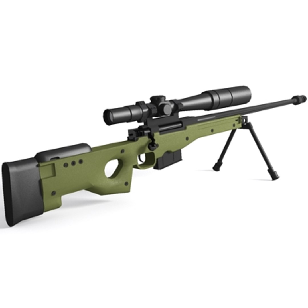 Accuracy International Rifle 3d Model