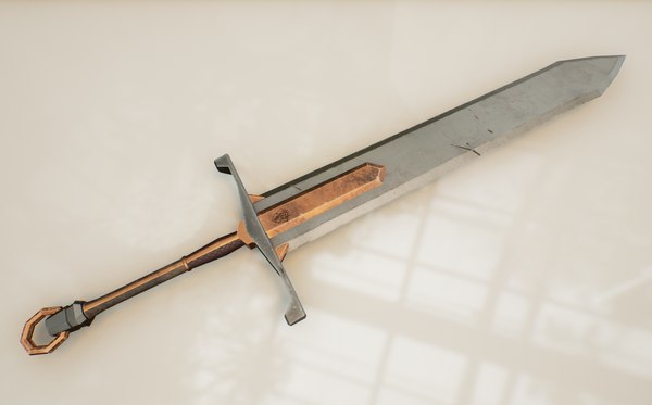 iron sword 3d obj