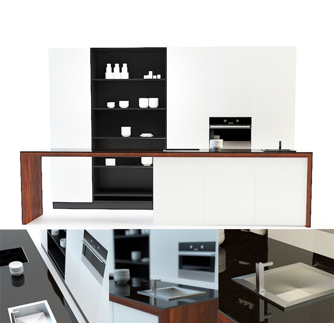 3d Max Modern Kitchen