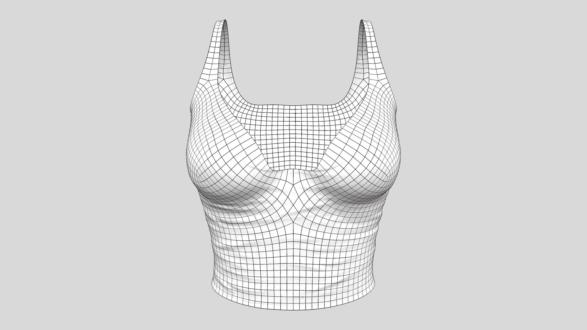 3D Female Casual White Tank Top With Straps - TurboSquid 1973216