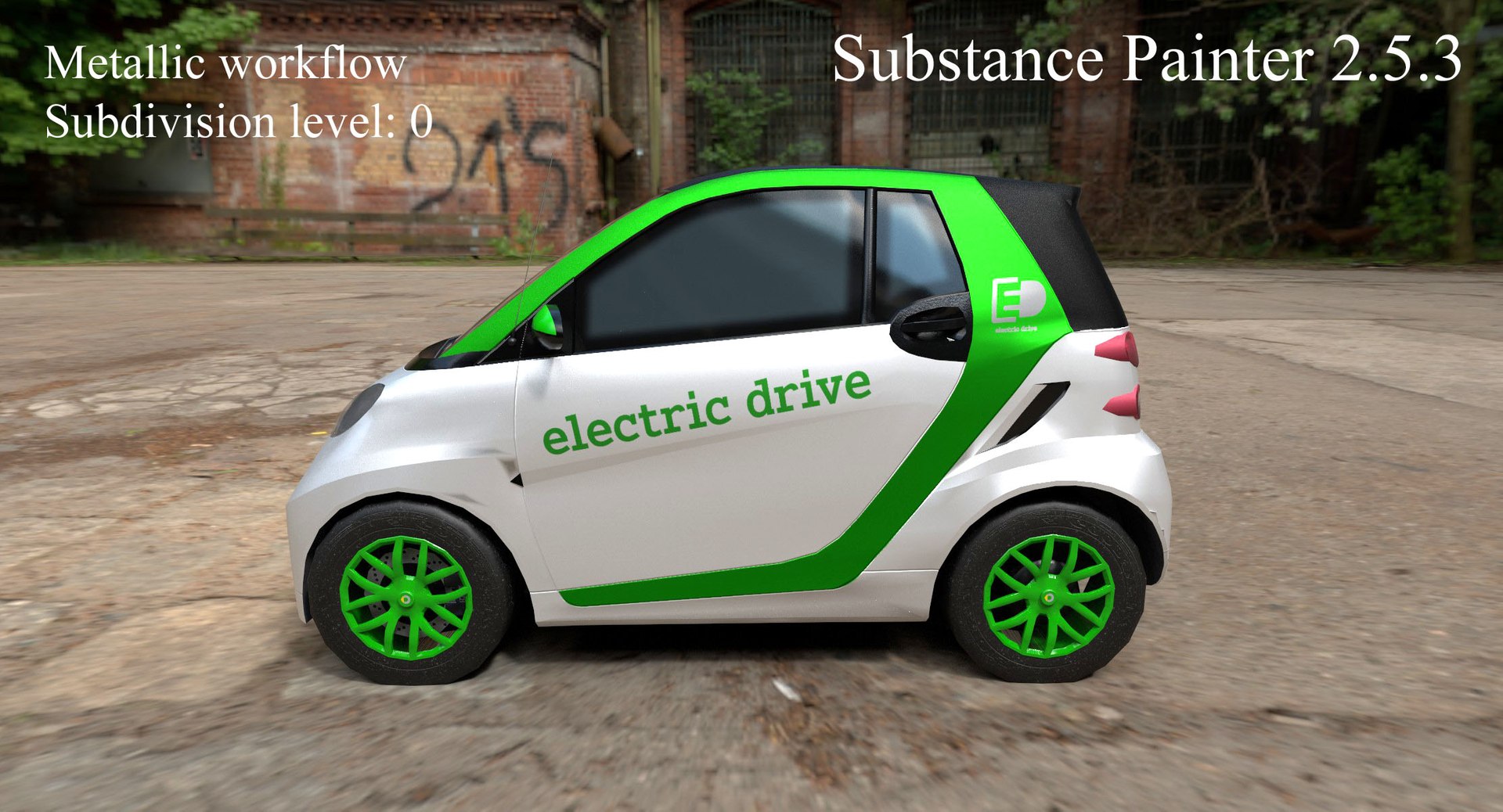 3D model smart fortwo electric drive - TurboSquid 1208278