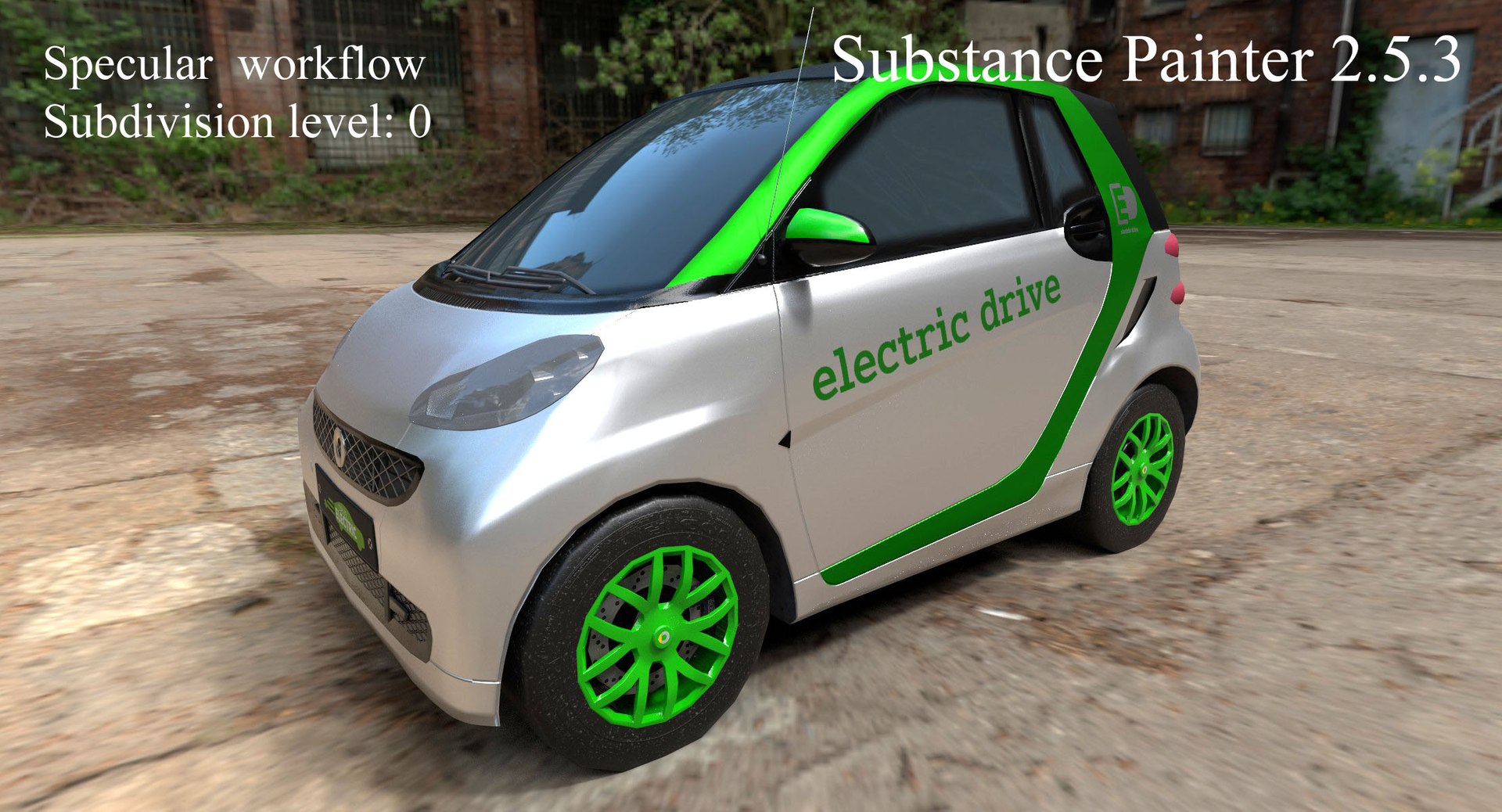 3D model smart fortwo electric drive - TurboSquid 1208278