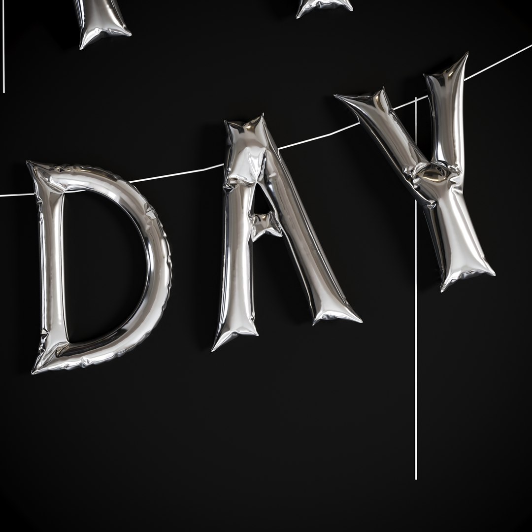 3D Balloons Happy Birthday Model - TurboSquid 2014909