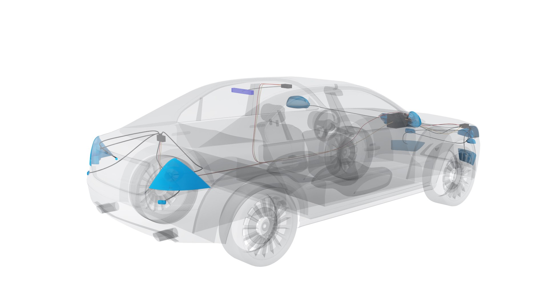 Wiring Inside A Car Model - TurboSquid 2215214