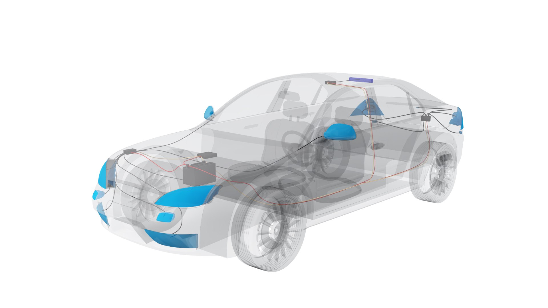 Wiring Inside A Car Model - TurboSquid 2215214