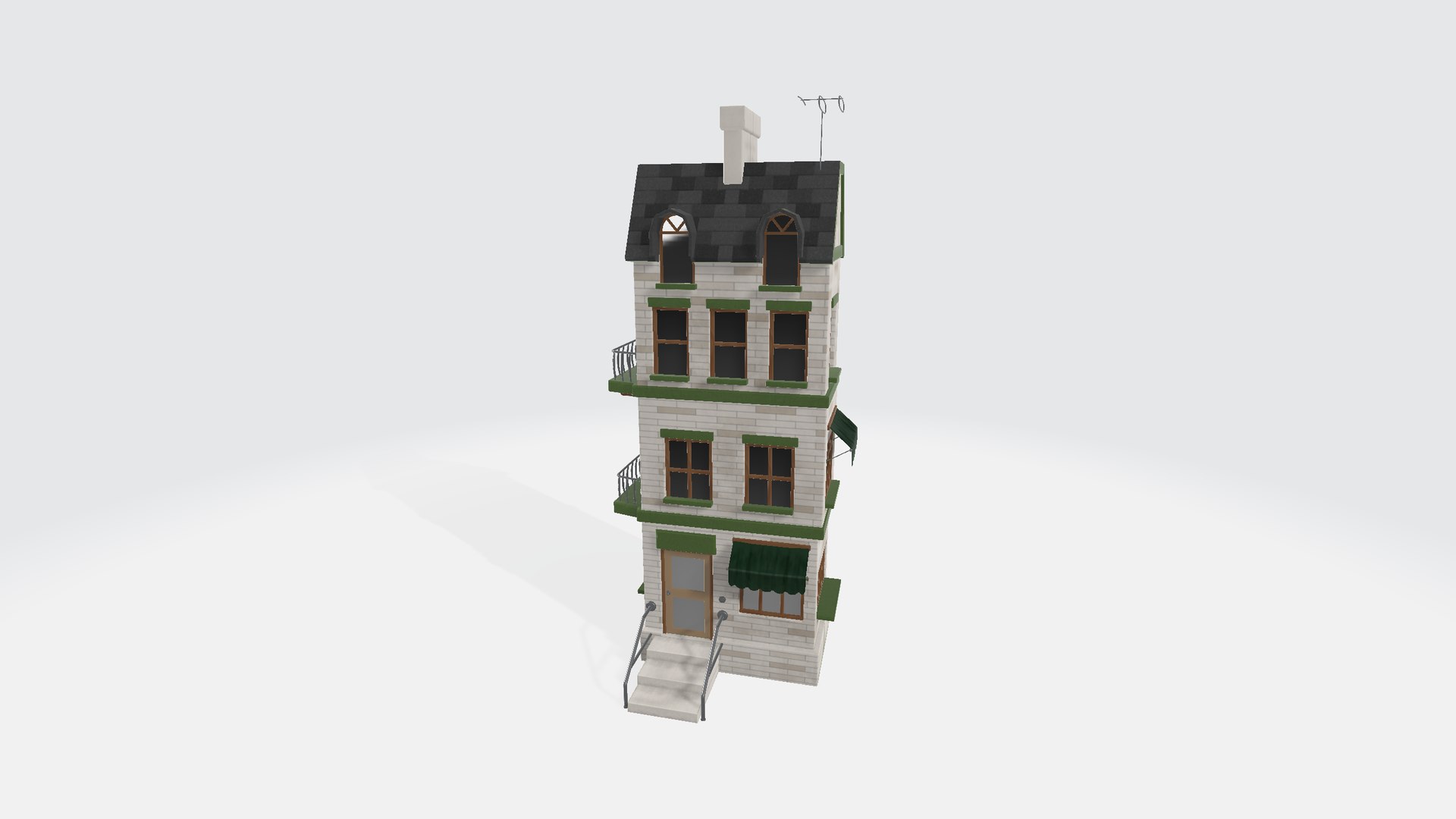 Small City Building 3D Model - TurboSquid 2397064