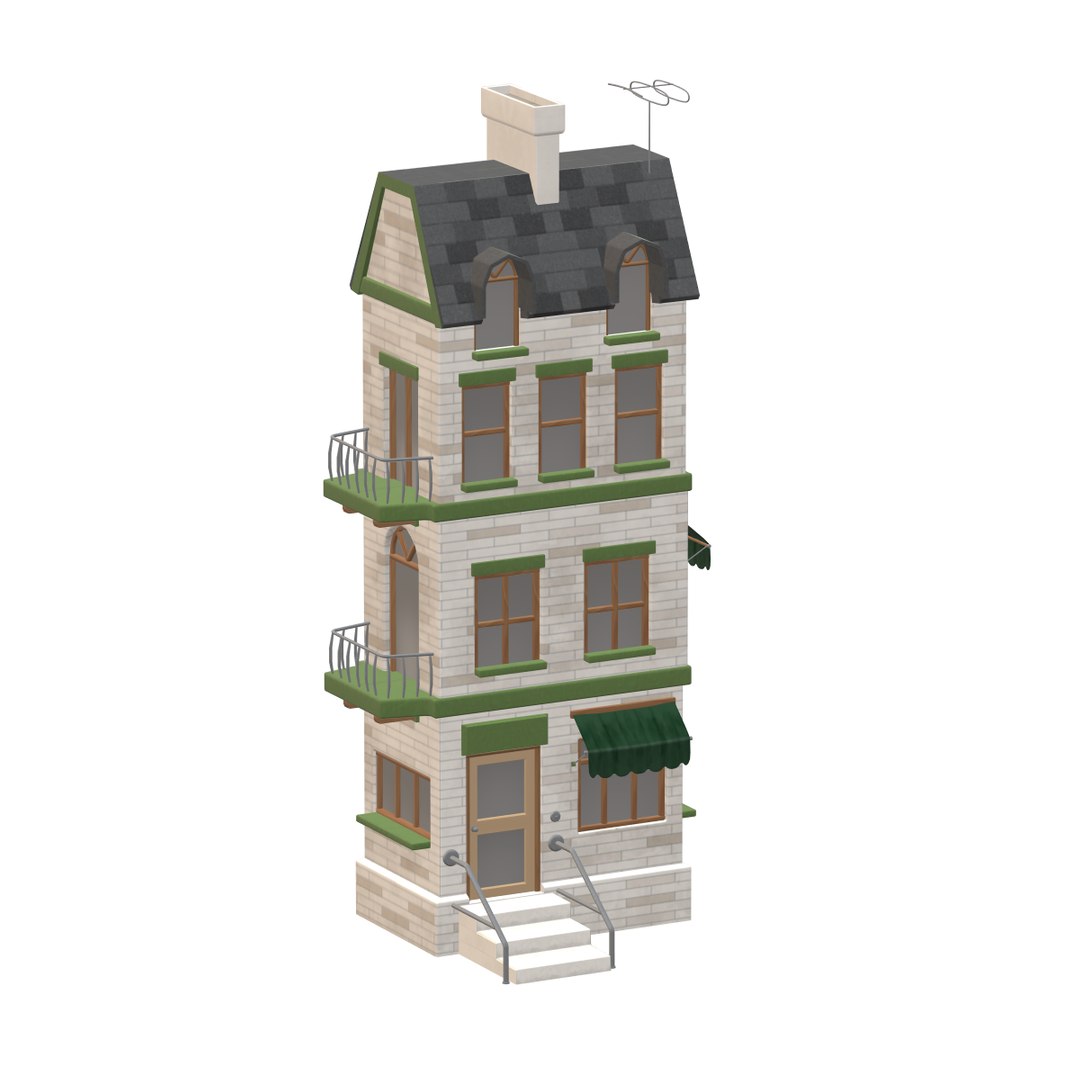 Small City Building 3D Model - TurboSquid 2397064