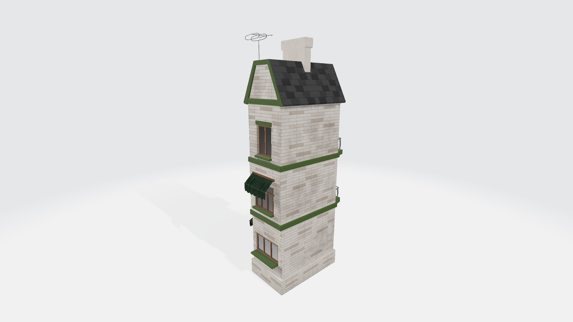 Small City Building 3D Model - TurboSquid 2397064