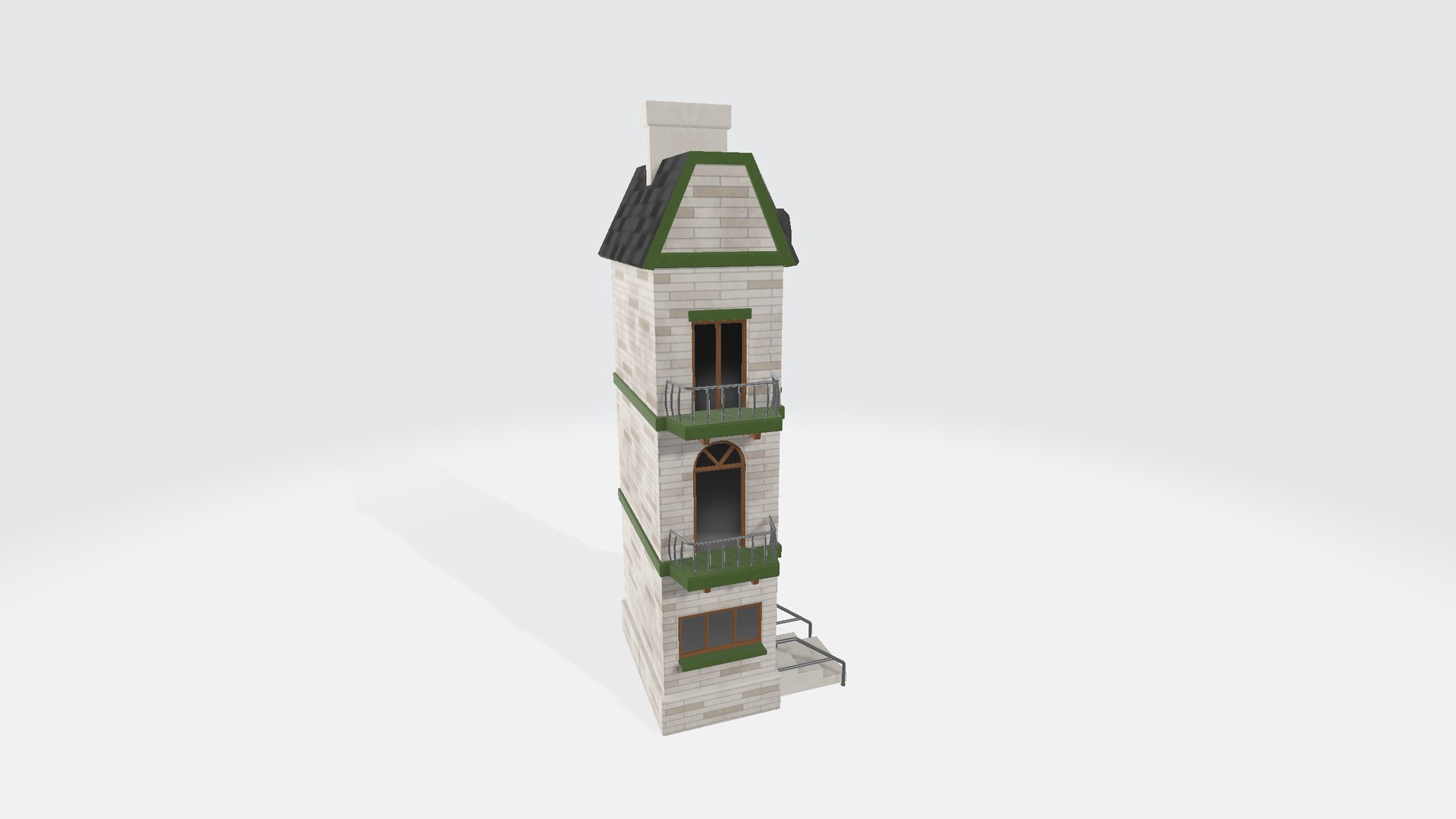 Small City Building 3D Model - TurboSquid 2397064