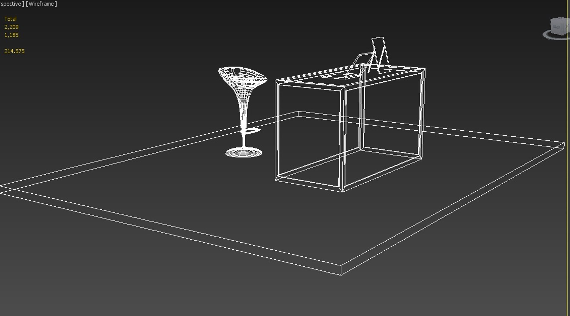 3D counter table desk bar stool - TurboSquid 1526087