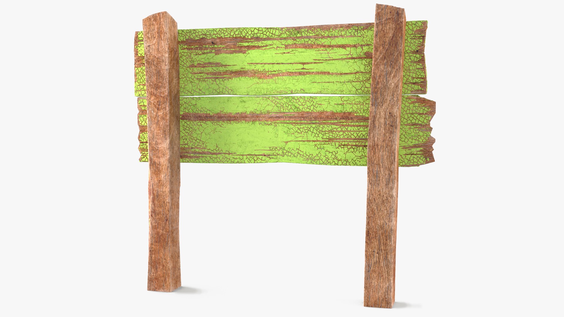 3D model Aged Rustic Wooden Signpost - TurboSquid 2111756