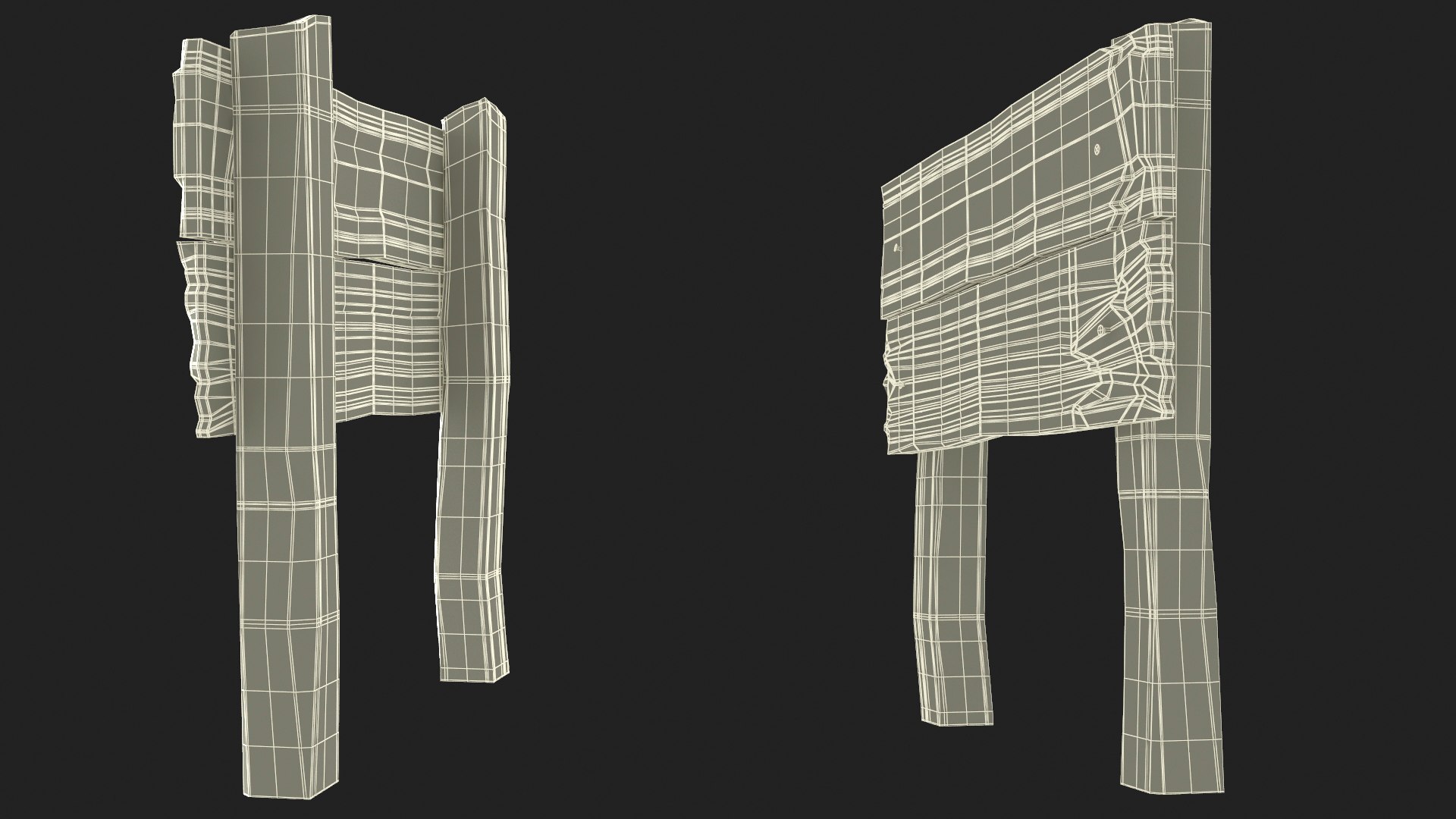 3D model Aged Rustic Wooden Signpost - TurboSquid 2111756