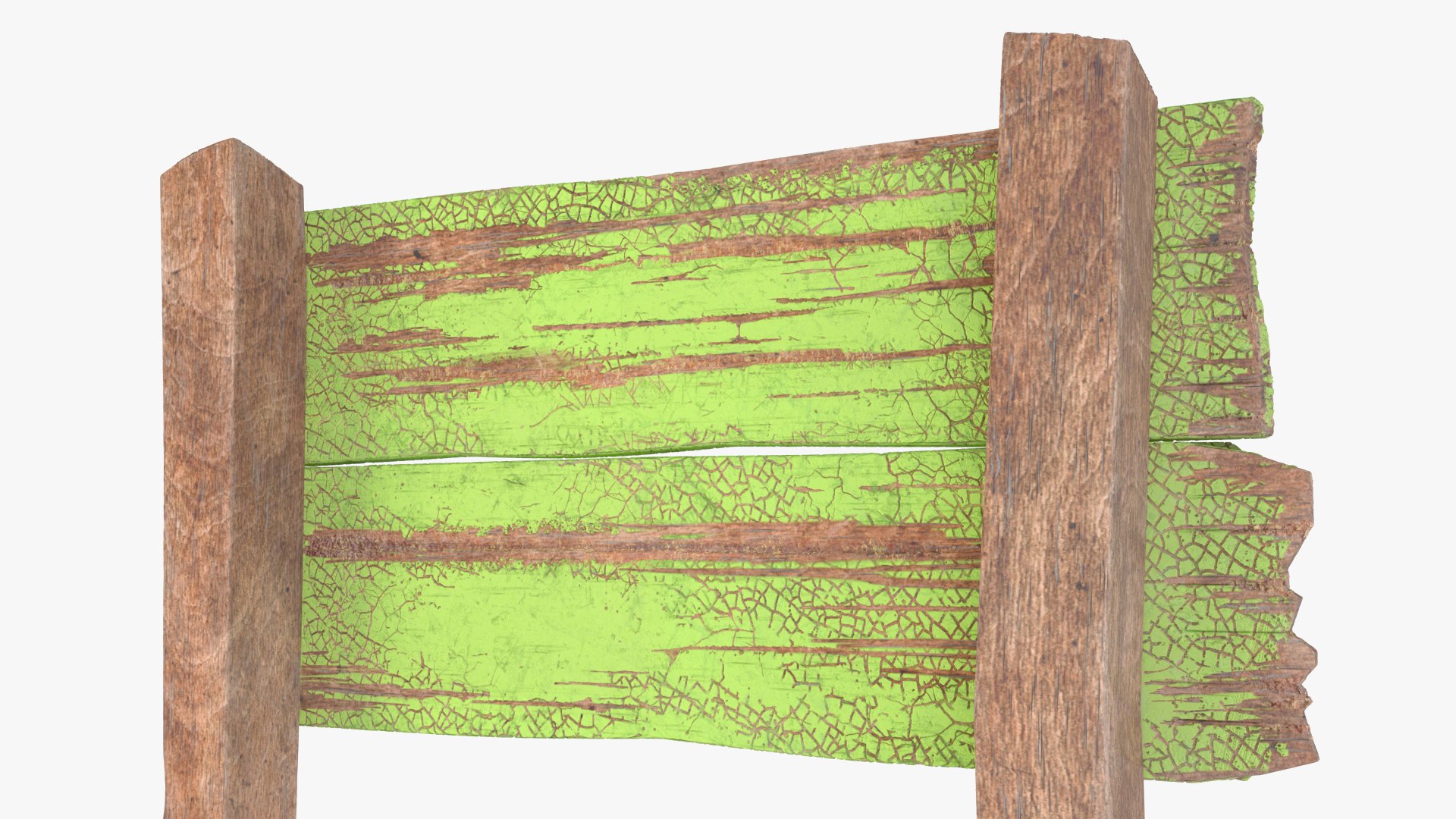 3D model Aged Rustic Wooden Signpost - TurboSquid 2111756