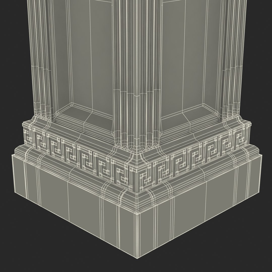 3d Column Base Greco Roman
