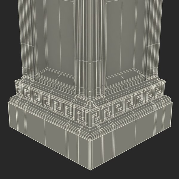 3d column base greco roman