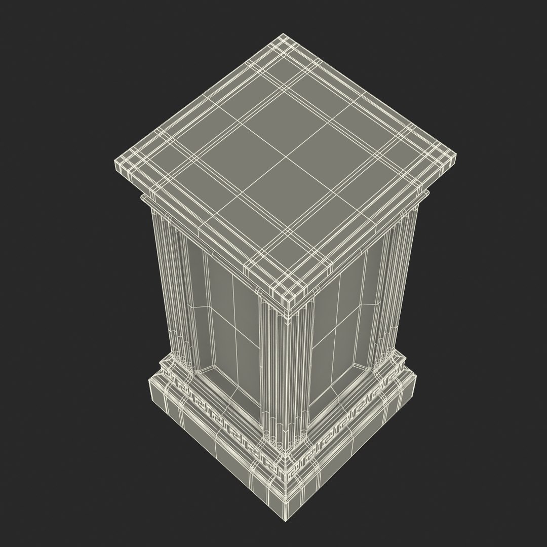 3d Column Base Greco Roman