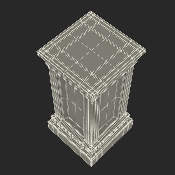 3d column base greco roman