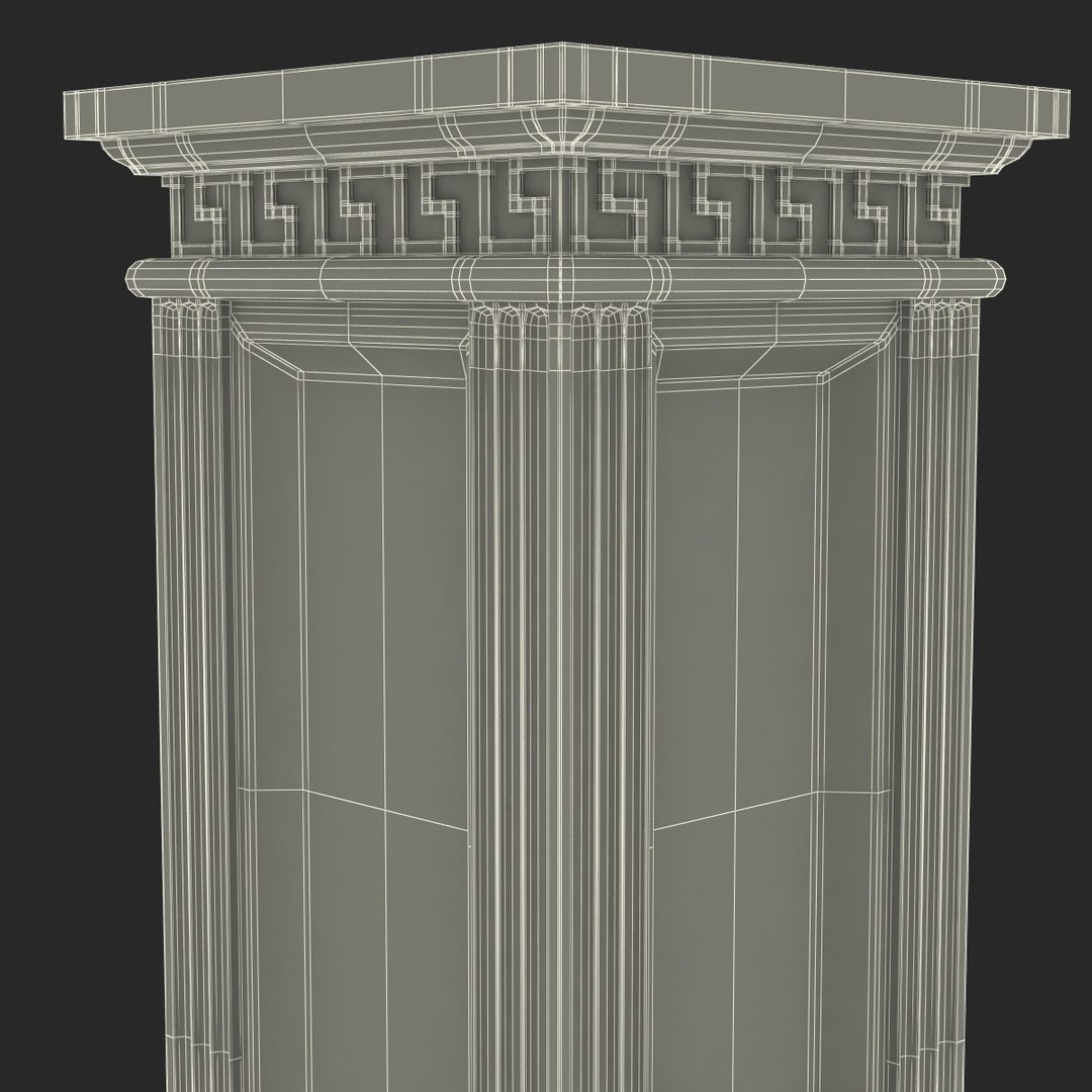 3d Column Base Greco Roman