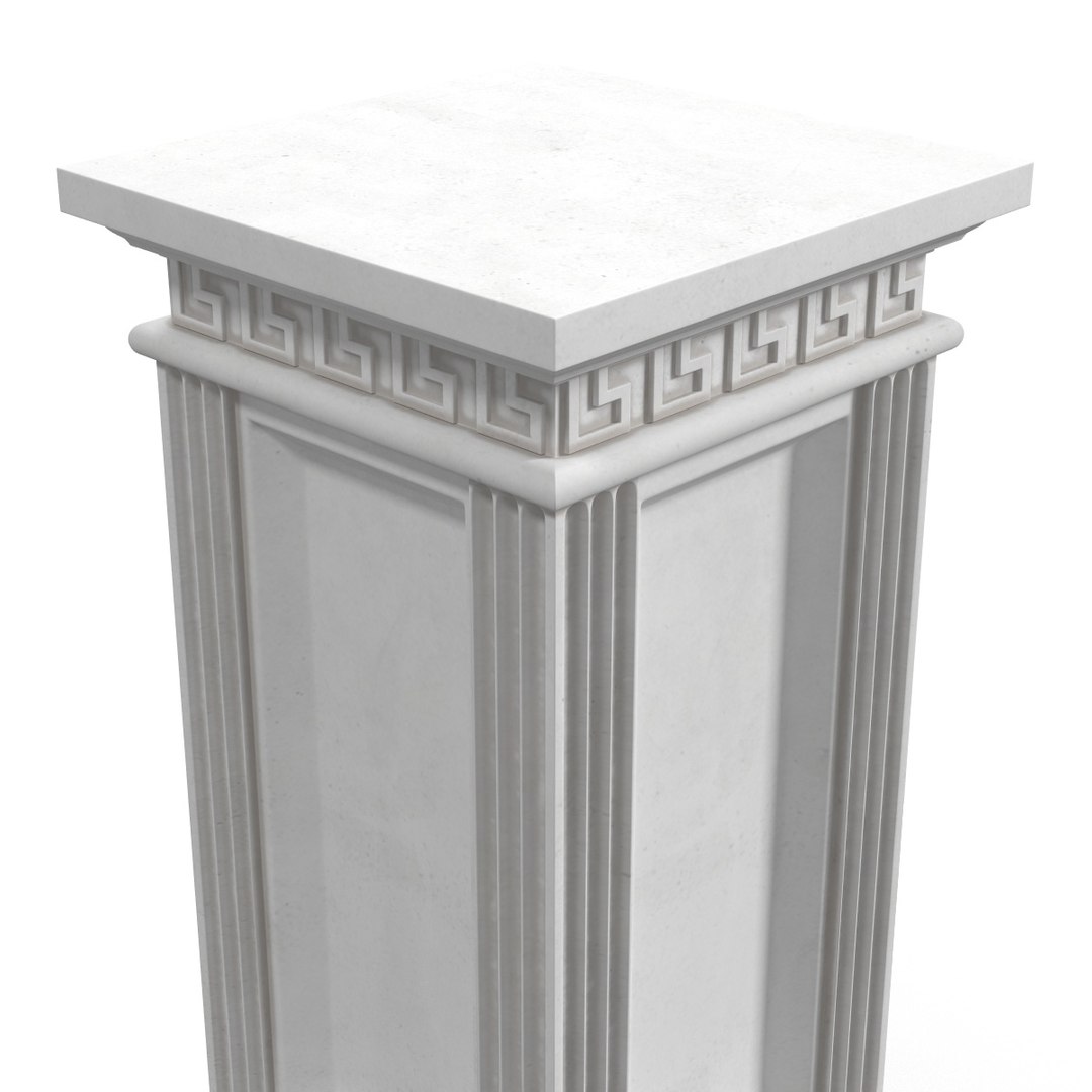 3d Column Base Greco Roman