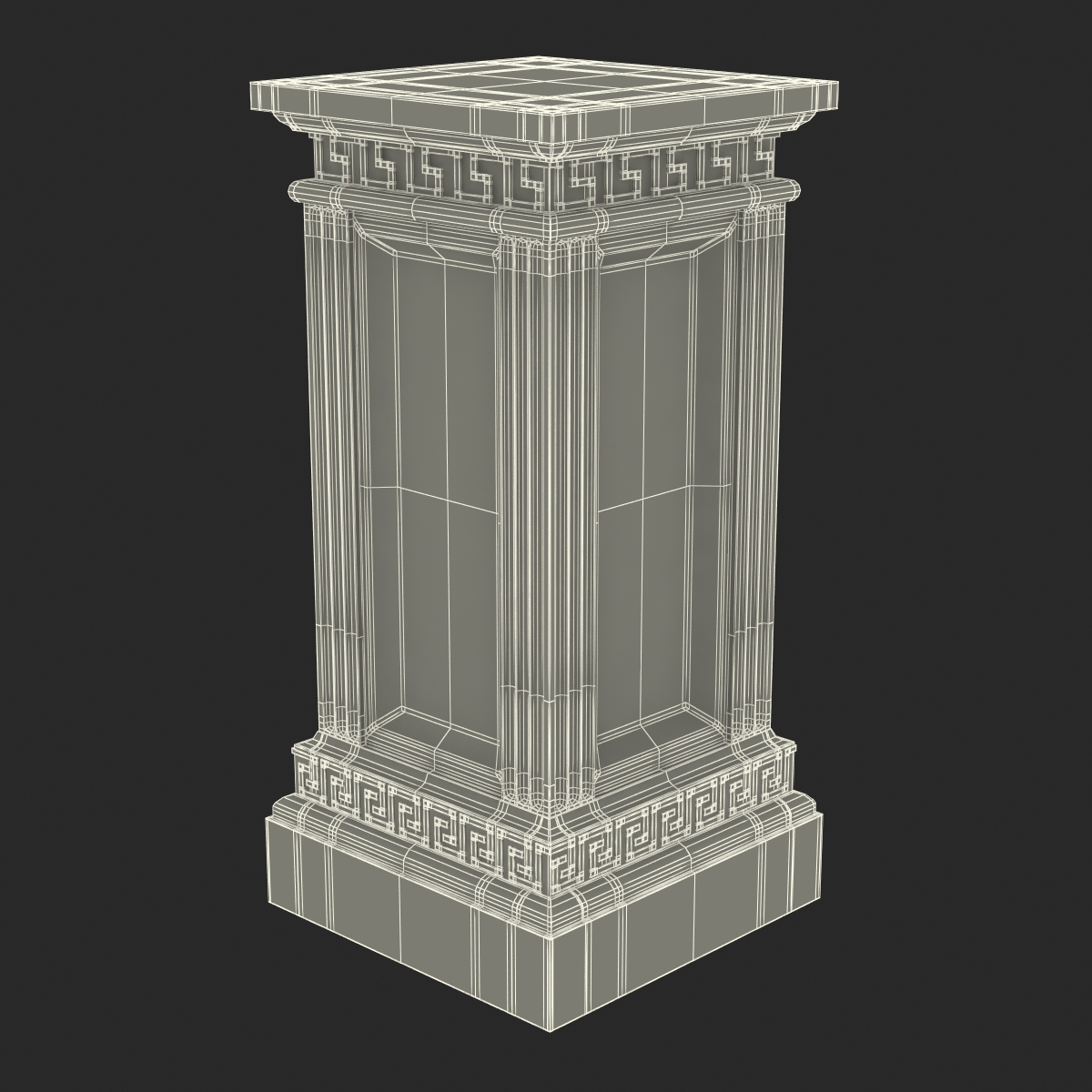 3d column base greco roman