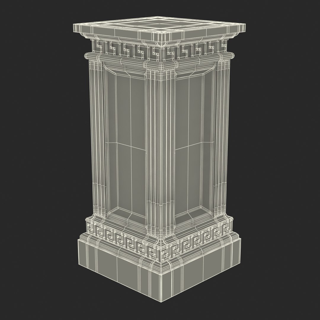 3d Column Base Greco Roman